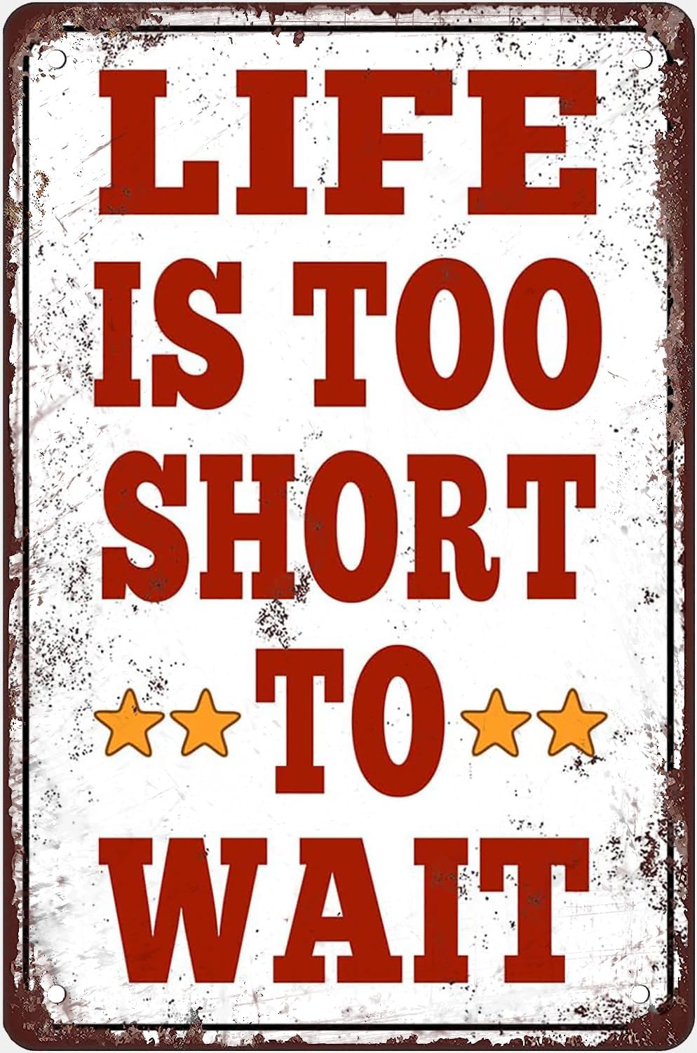 Tin Sign 8x5.5 Inch Inspirational Wall Art Motivational Home Office ...