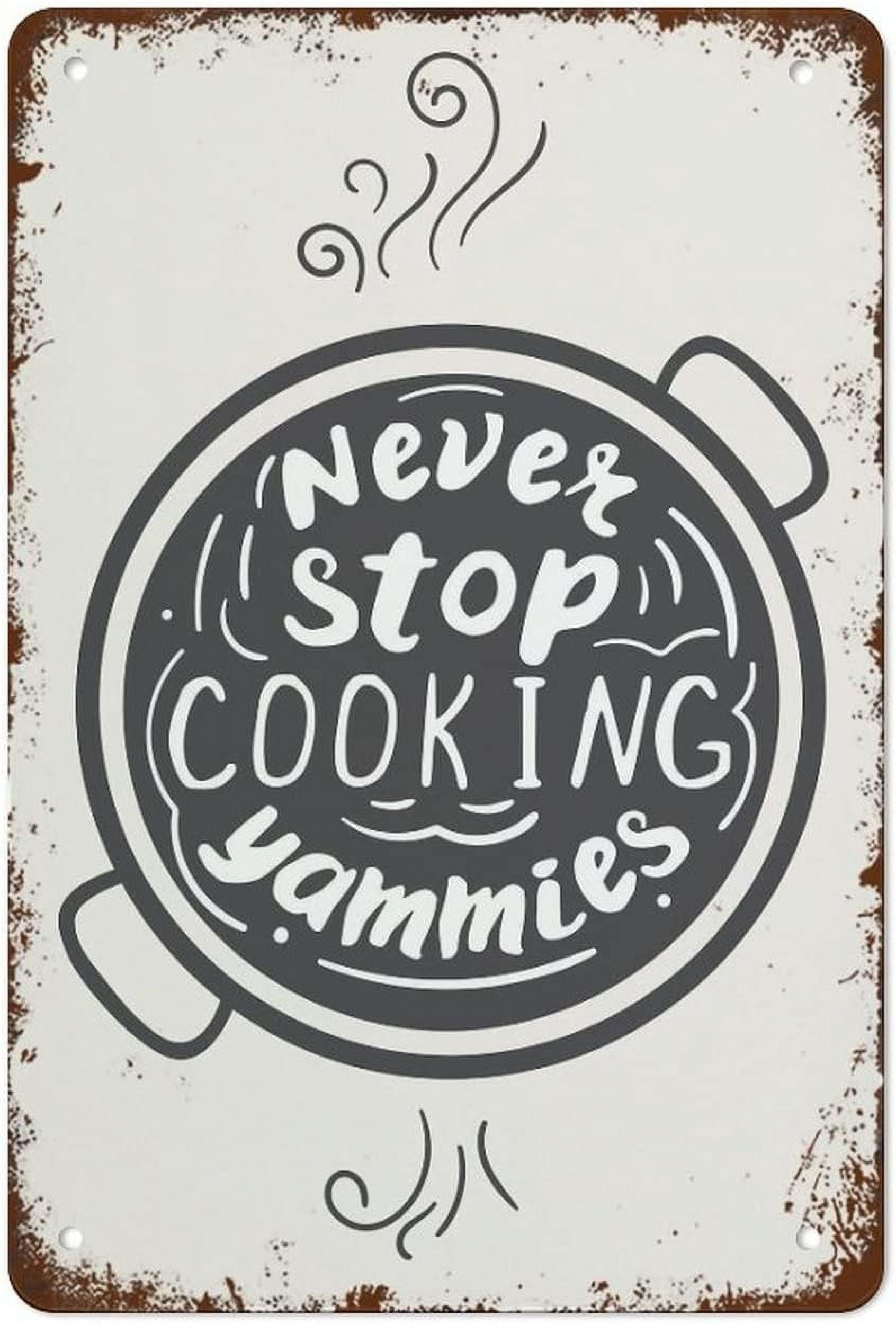 Tin Sign 8x5.5 Inch Kitchen Poster Set Kitchen Decor Prints Wall Decor ...