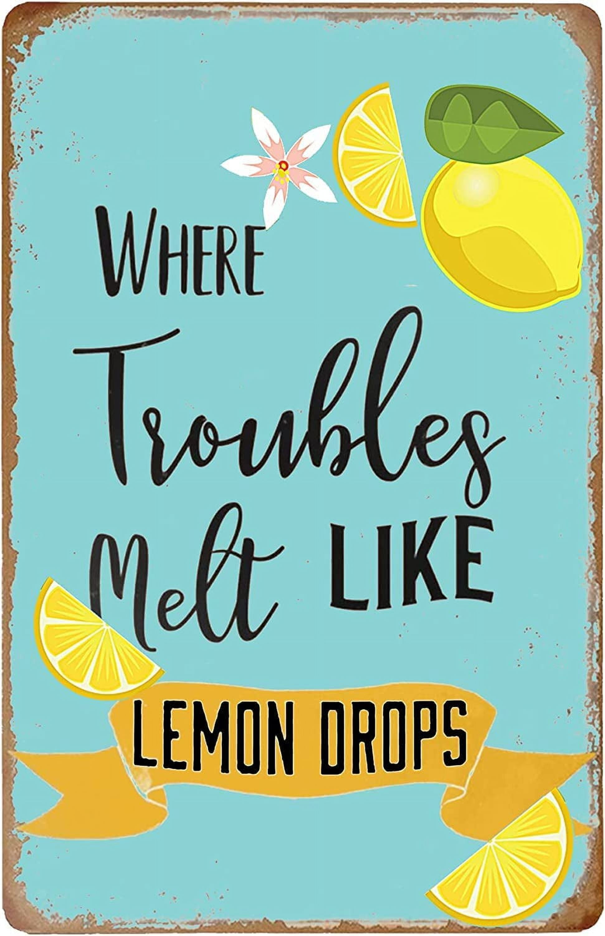 Tin Sign 8x5.5 Inch Lemon Metal Tin Sign Vintage Wall Decor Art Where ...