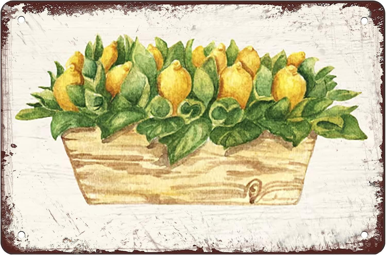 Tin Sign 8x5.5 Inch Lemon Sign Spring Kitchen Decor Lemon Print Lemon ...