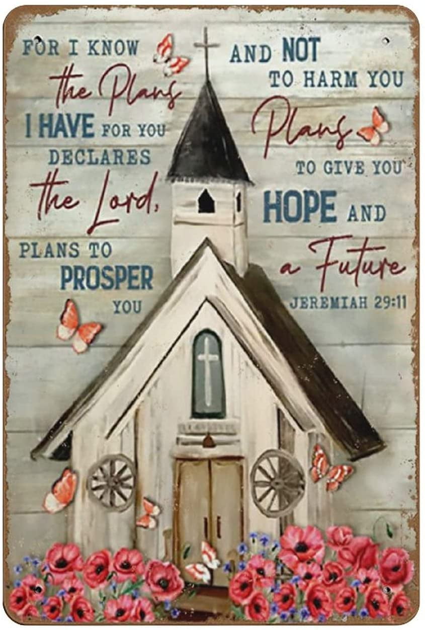 Tin Sign 8x5.5 Inch Metal Signs For I Know The Plans Wall Art Decor ...