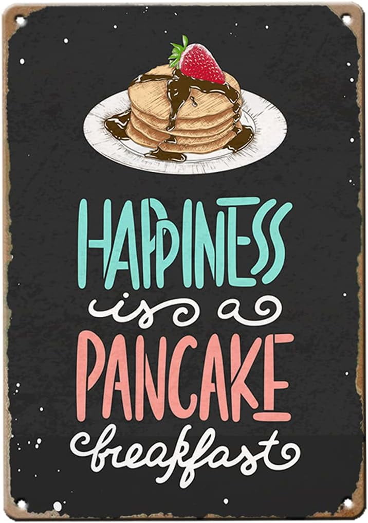 Tin Sign 8x5.5 Inch Metal Tin Signs Healthy Happiness Best Taste Retro ...
