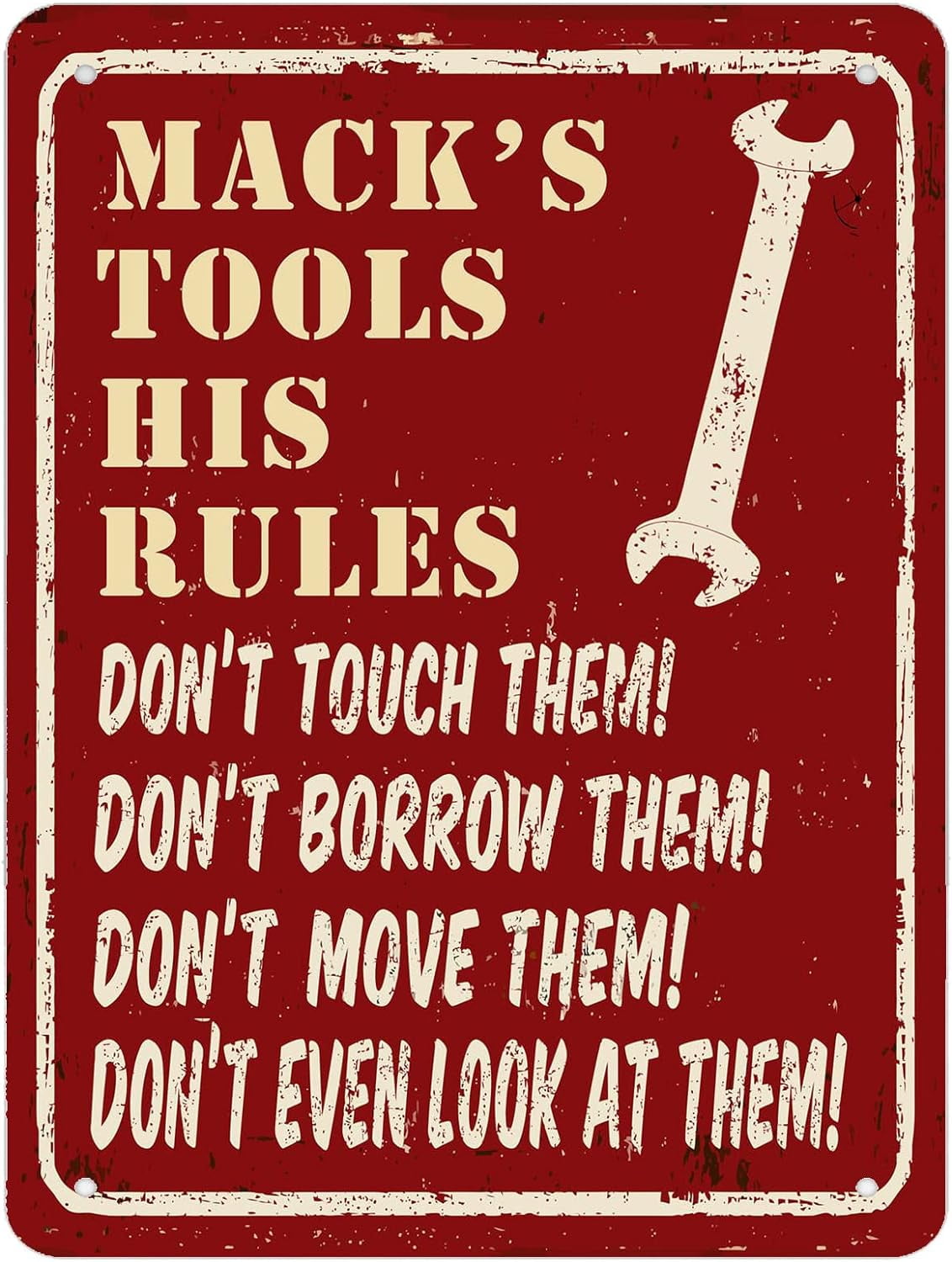 Tin Sign 8x5.5 Inch Metal Tin Sign Funny Garage Signs Bathroom Room ...