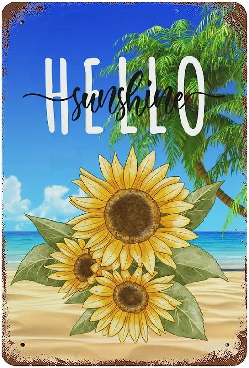 Tin Sign 8x5.5 Inch Wall Hanging Picture Anique Tin Sign Sunshine Signs ...