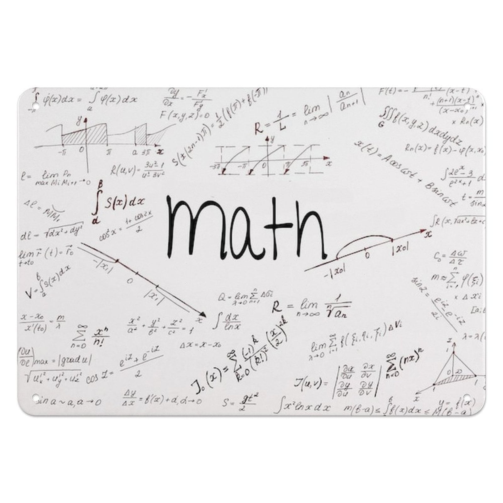 Tin Sign,Background with hand written geometry formulas and geometric ...