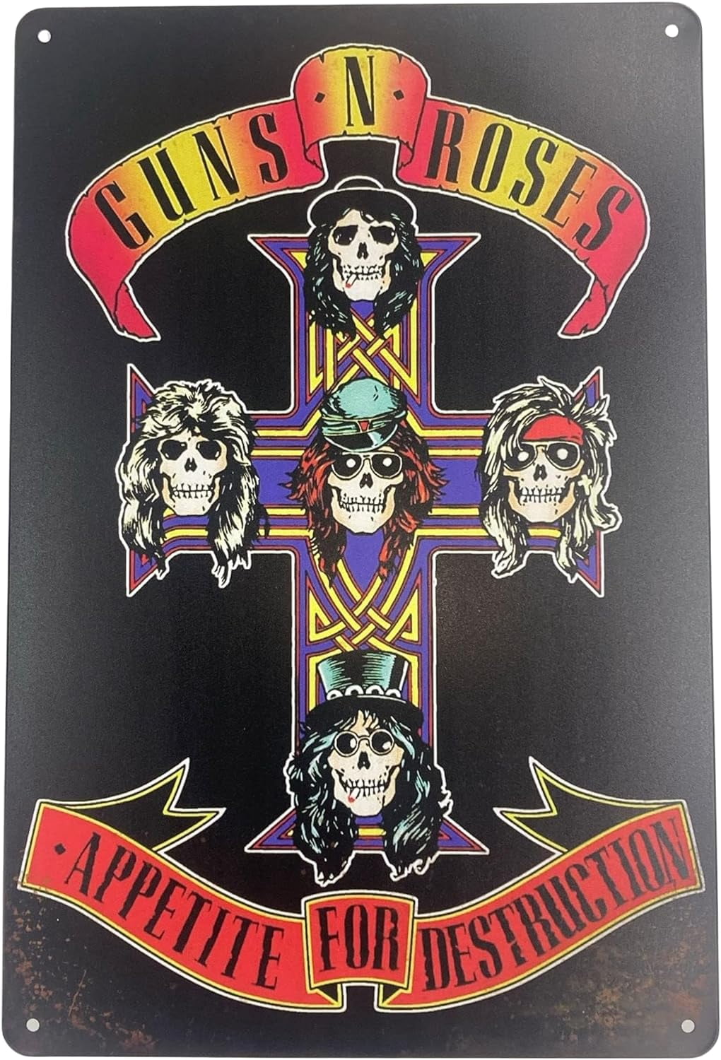 Tin Sign Bar Plaque | Metal Wall Decor Poster | Rock Band 80's 90's 8 x ...