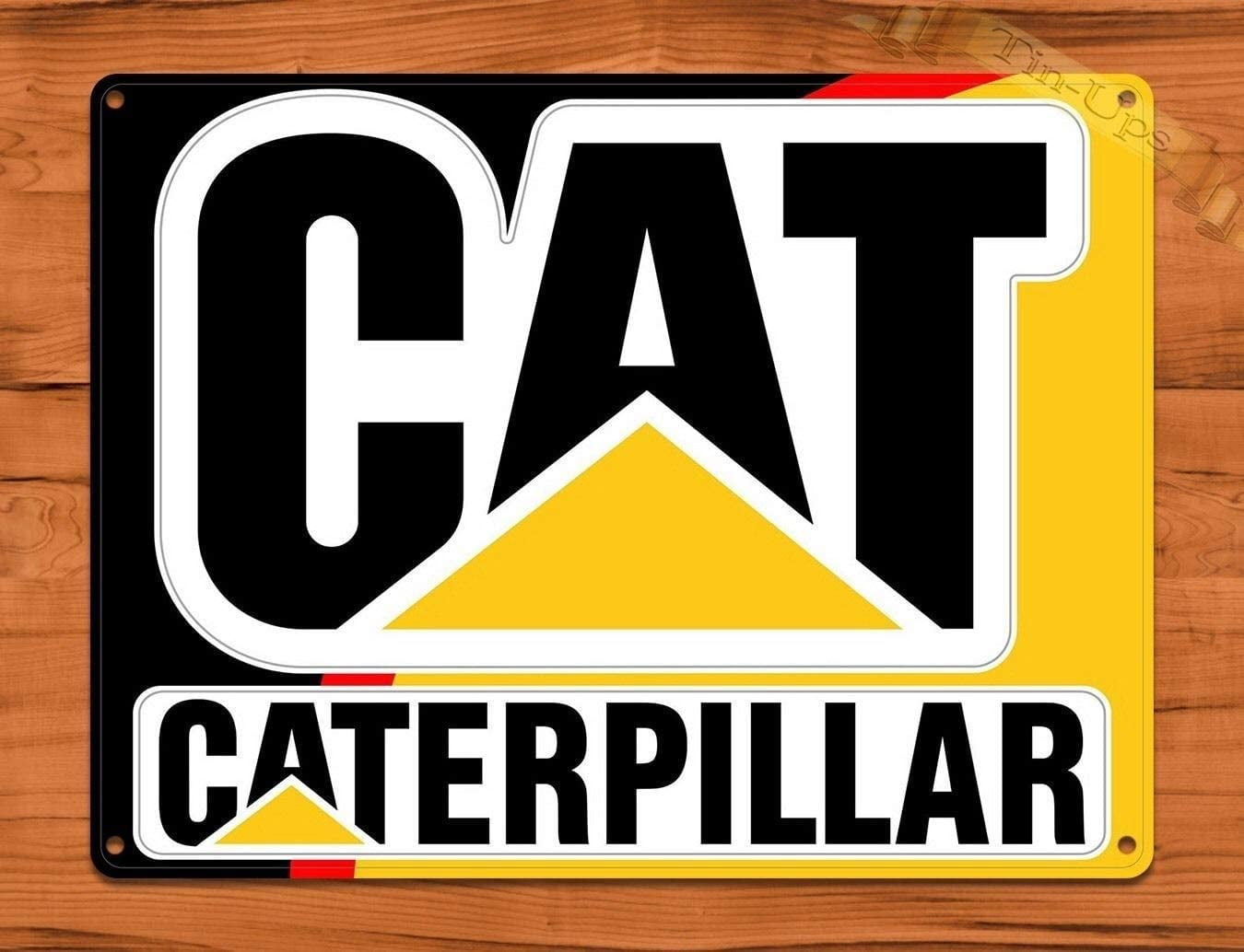 Tin Sign Cat Two Tone Caterpillar Heavy Equipment Garage Wall Decor TIN ...