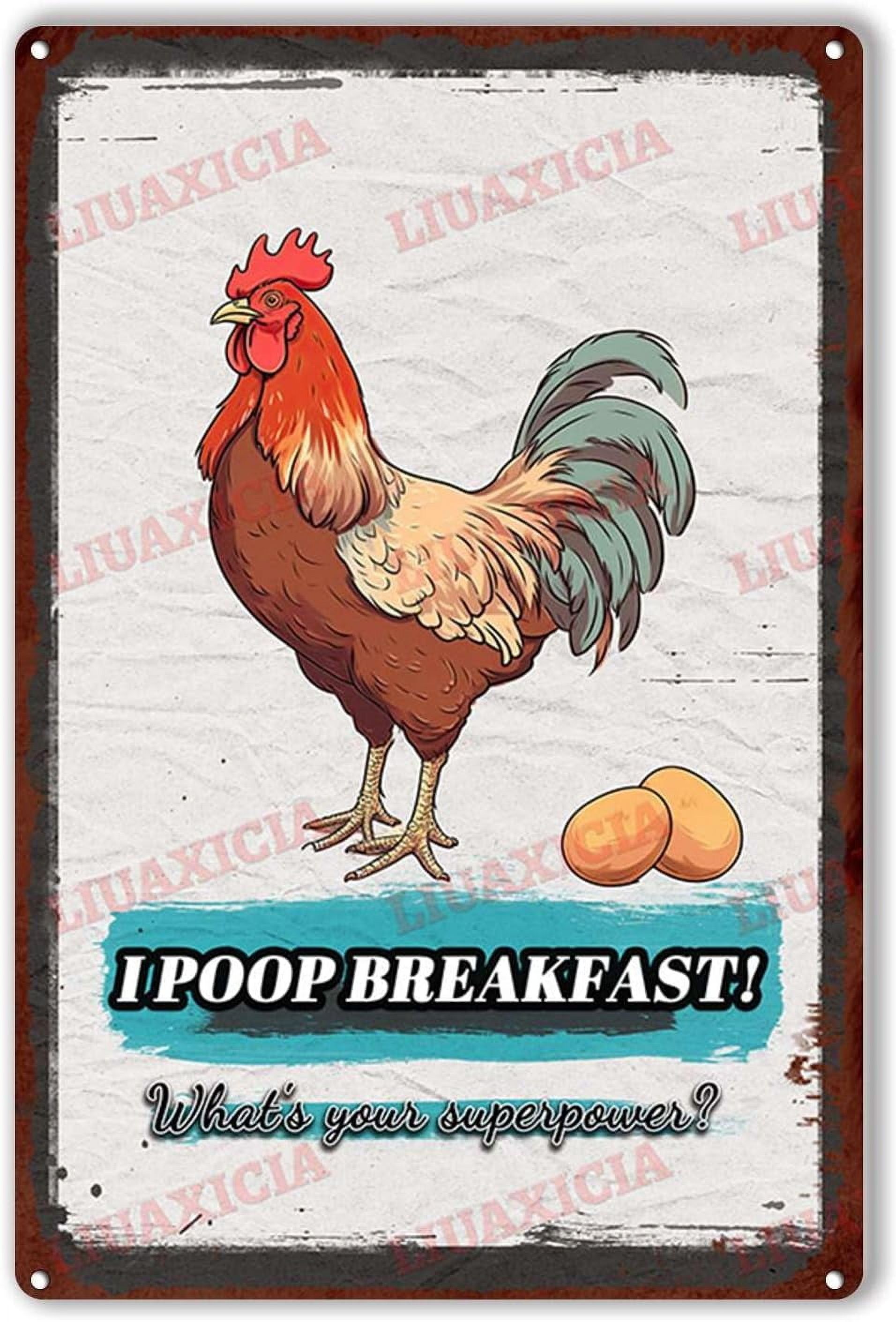Tin Sign Chicken Coops Signs Chicken Signs Breakfast for Home Gate ...