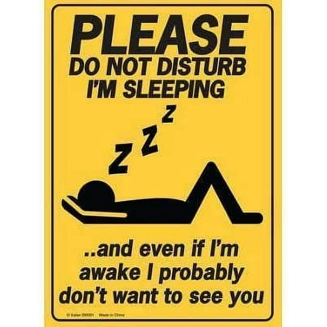 Muchenggift Please Do Not Disturb I'm Sleeping Tin Sign - Walmart.com