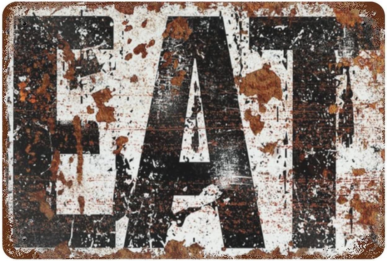 Tin Sign-"EAT" Vintage Metal Kitchen Sign, Wall Art for Home ...