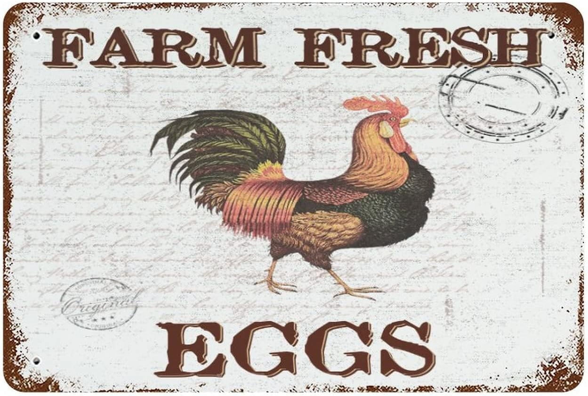Tin Sign Farm Fresh Eggs Aluminum Metal Sign, Farmhouse Decor Aluminum ...