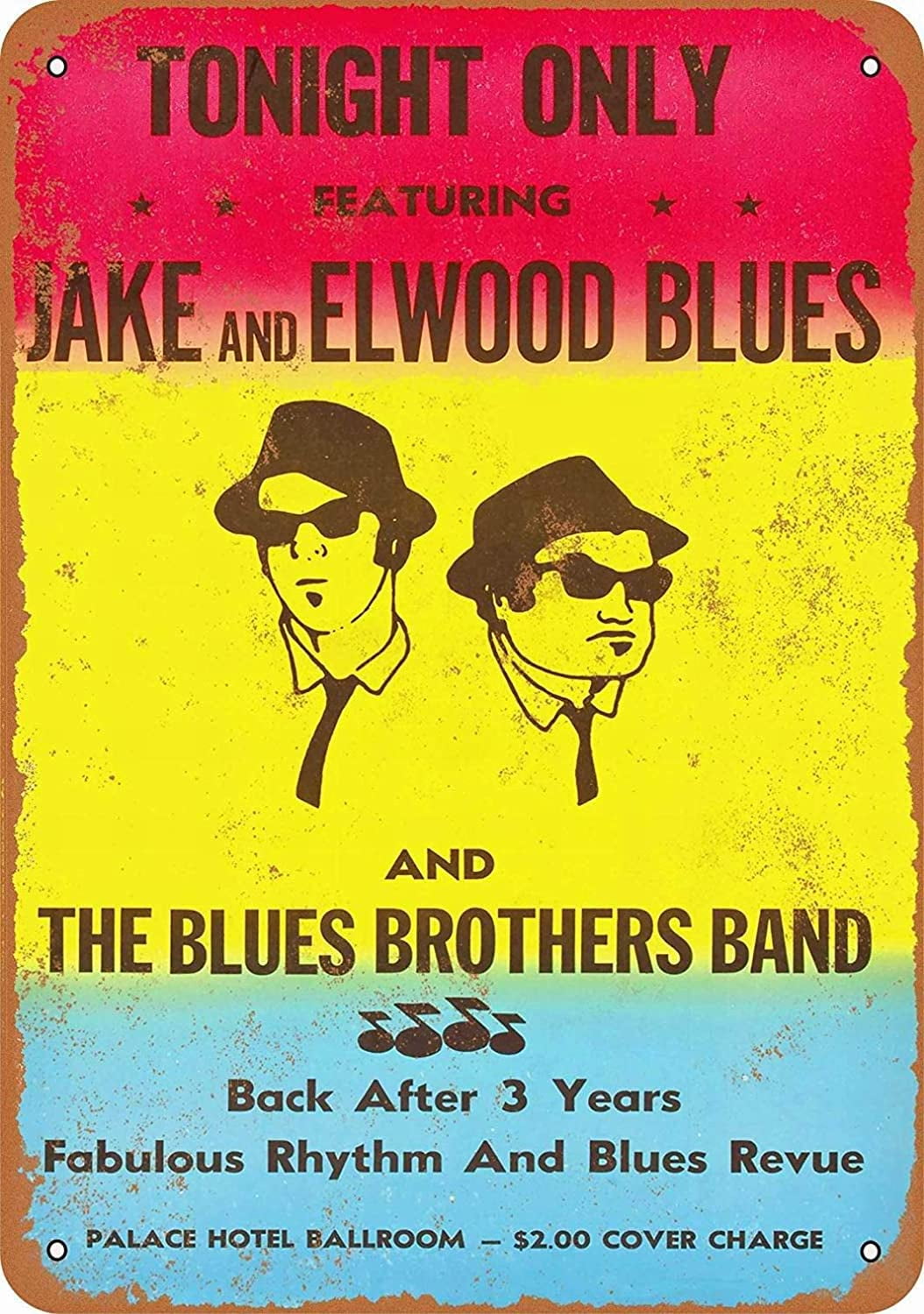 Tin Sign For Vintage Sign 8 x 12 The Blues Brothers Gig Funny Wall Home ...
