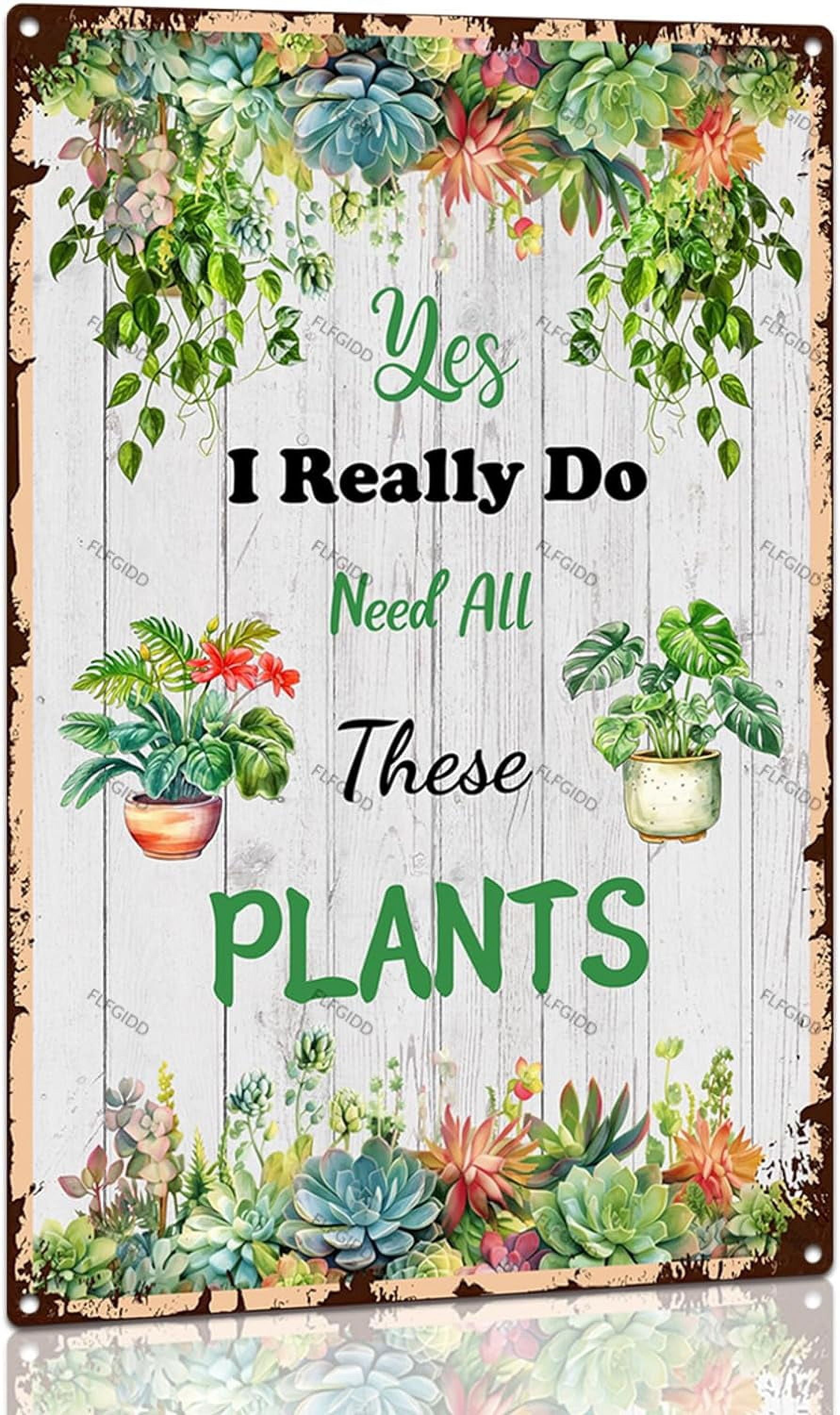 Tin Sign Hoeing Ain't Easy Gardening Garden Aluminum Metal Signs for ...