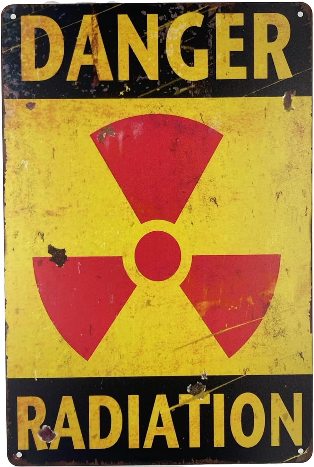 Tin Sign | Metal Wall Poster | Danger Radiation Warning 8 x 12 in ...