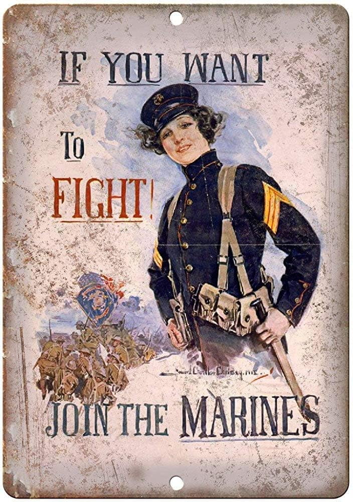 Tin Sign New Metal Sign Join The Marines Wall Decor 12x8 Inch - Walmart.com