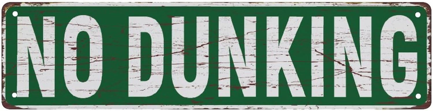 Tin Sign No Dunking Vintage Metal Sign Retro Metal Plaque Bar Pub ...