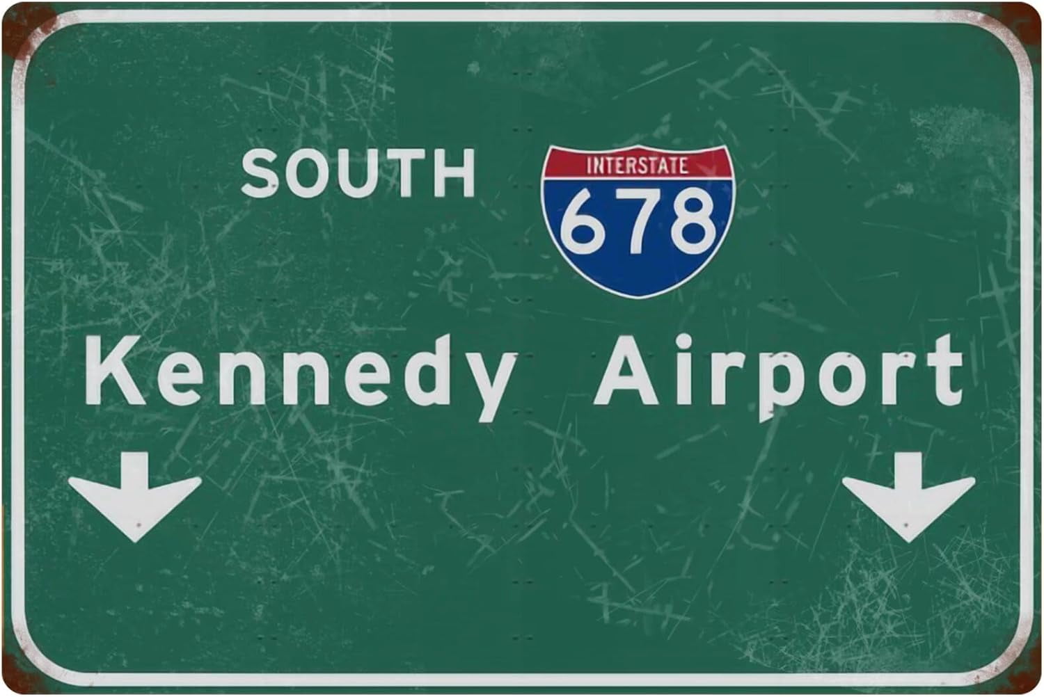 Tin Sign Old-Fashioned Kennedy Airport South Intercontinental 678 ...