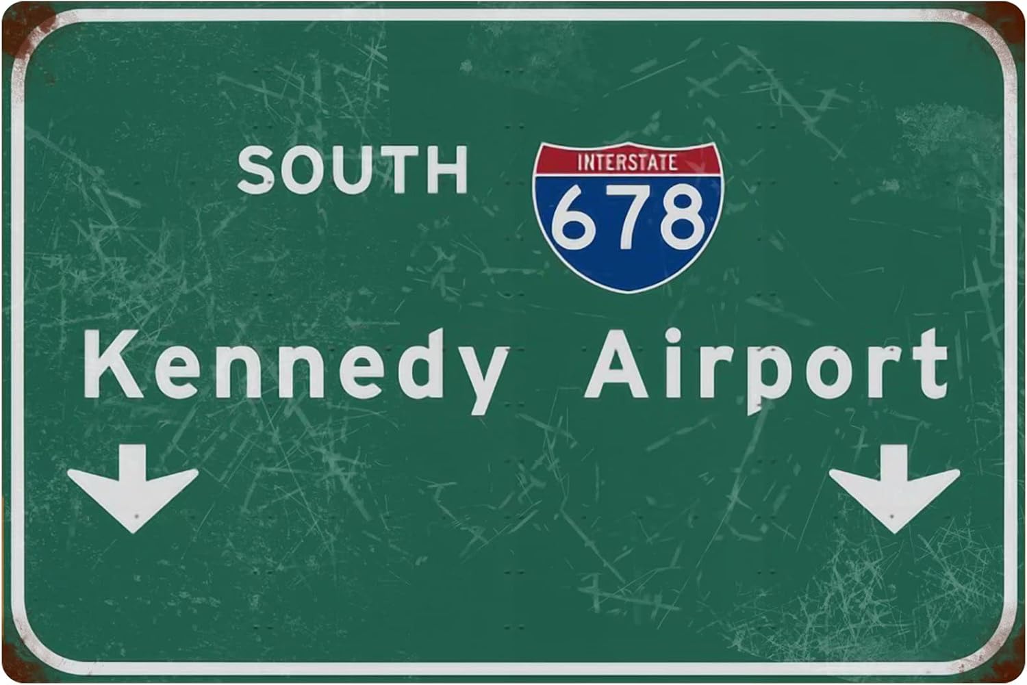 Tin Sign Old-Fashioned Kennedy Airport South Intercontinental 678 ...