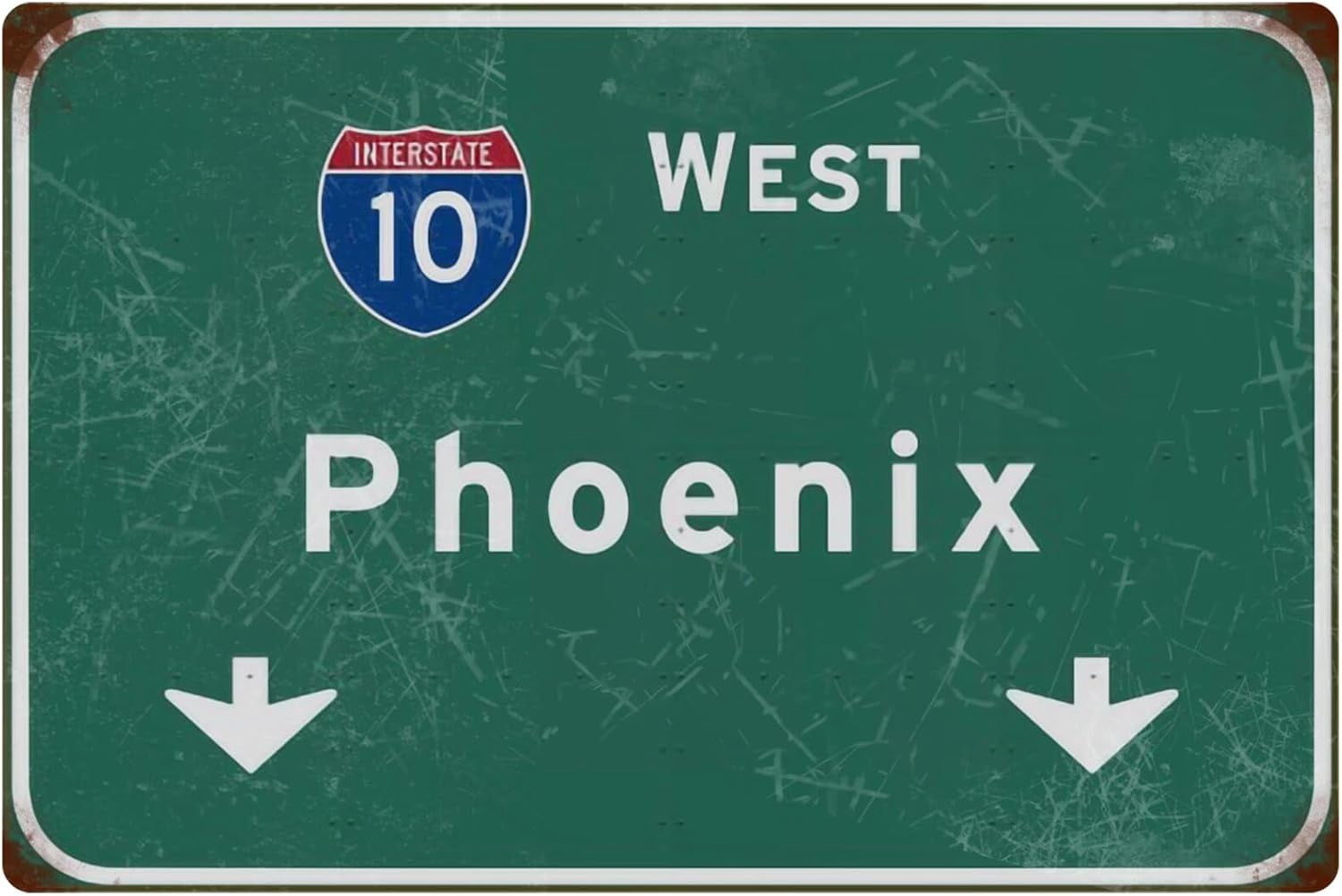 Tin Sign Old West Phoenix Intercontinental 10 Highway Signage Signage ...