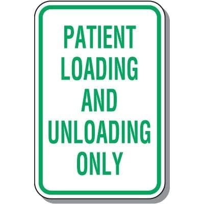Tin Sign Patient Loading and Unloading Only Sign Industrial and ...