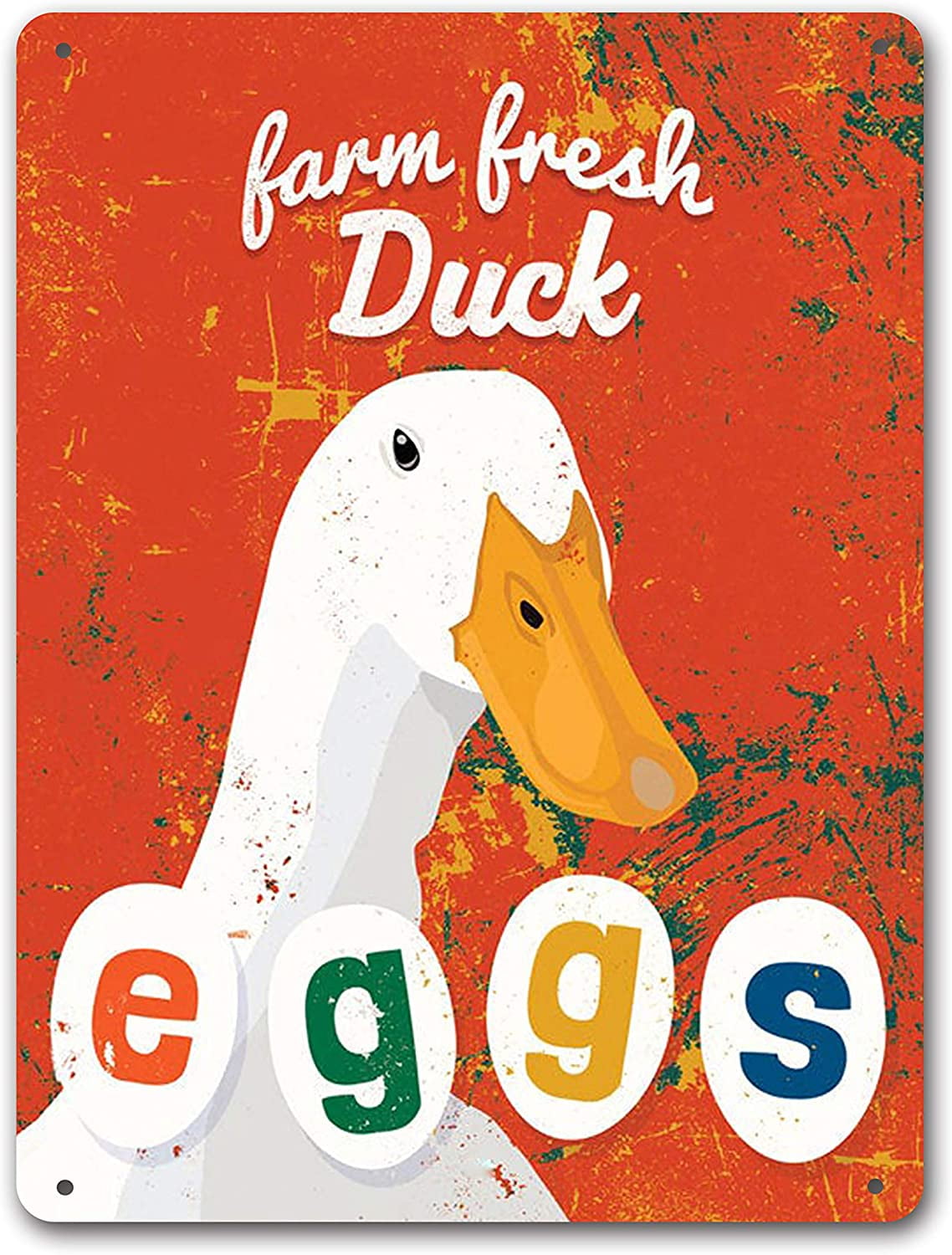 Tin Sign Personalized Farm Fresh Duck Eggs Vintage 16x12 Inches Wall ...