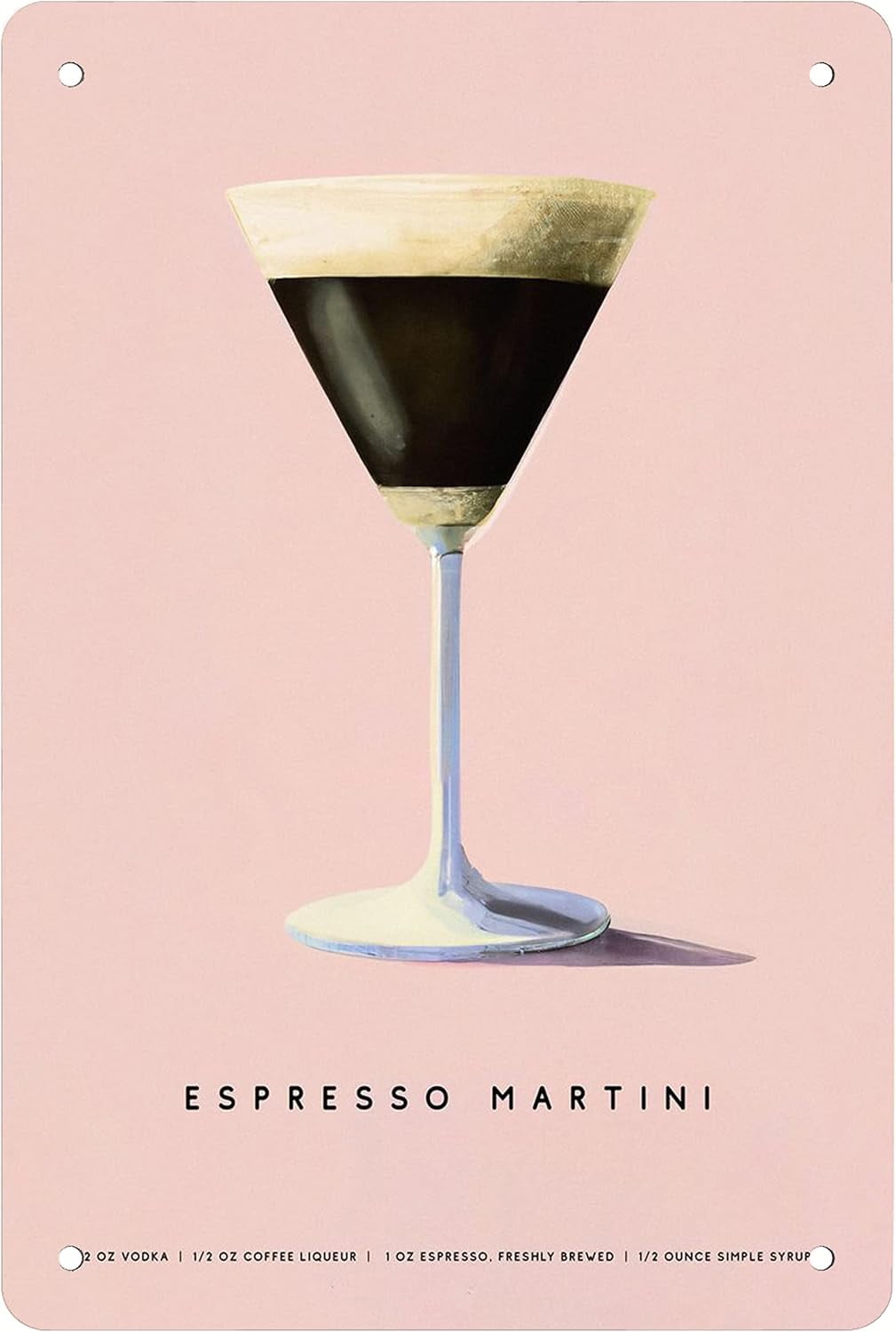 Tin Sign-Pink Espresso Martini Metal Tin Sign, Vintage Wall Decor ...