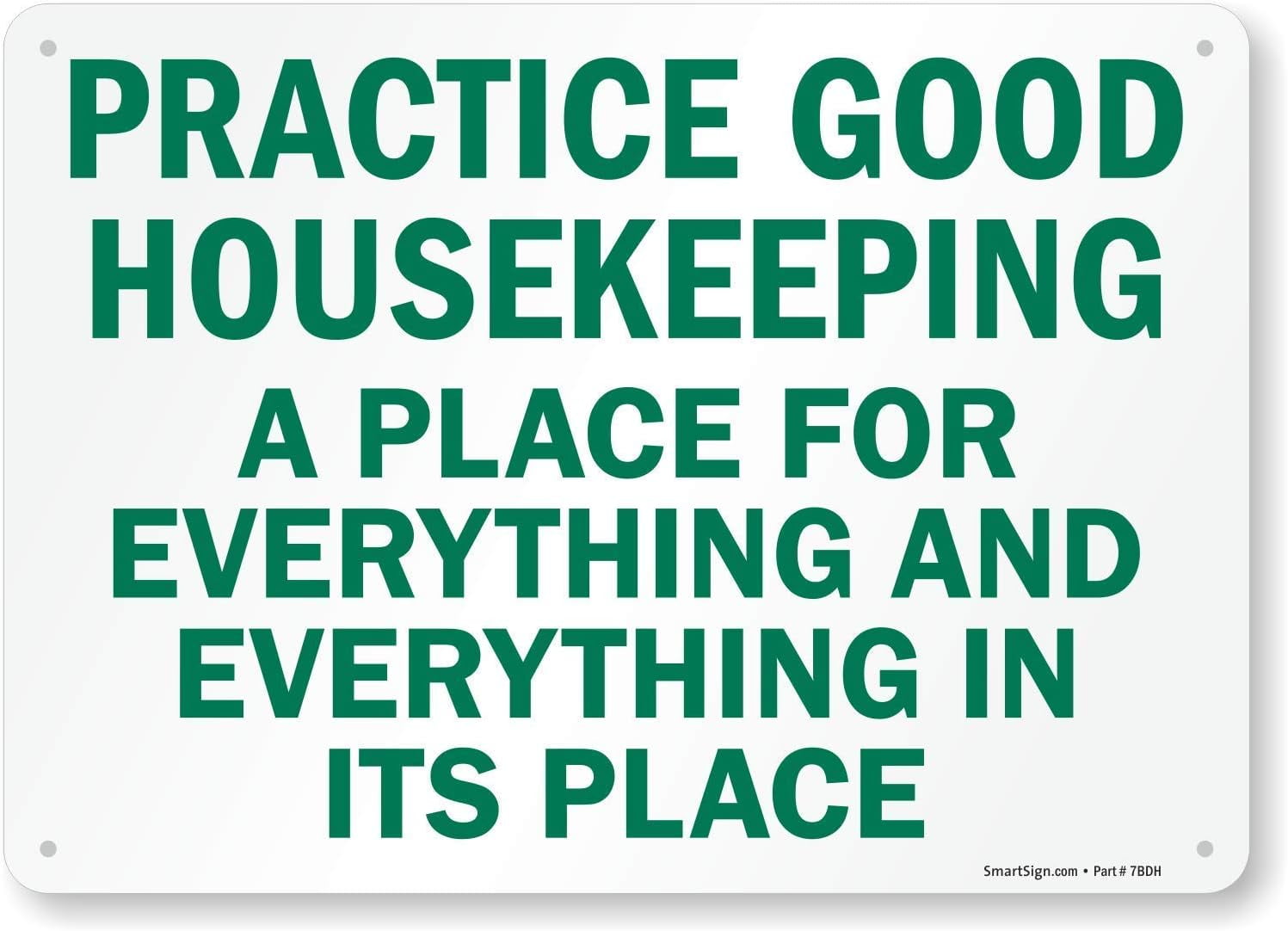 Tin Sign Practice Good Housekeeping Everything in Place Metal Signs 8 x ...