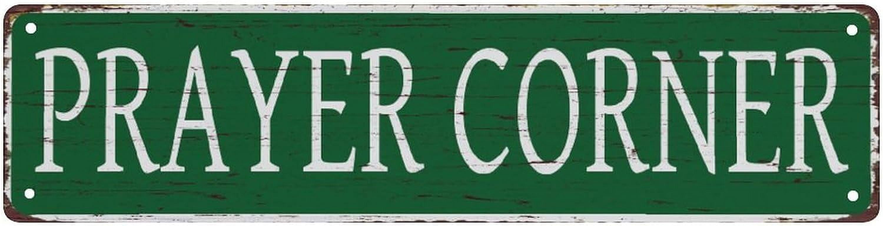 Tin Sign Prayer Corner Sign Rustic Metal Tin Sign Home Outdoor Art Wall ...