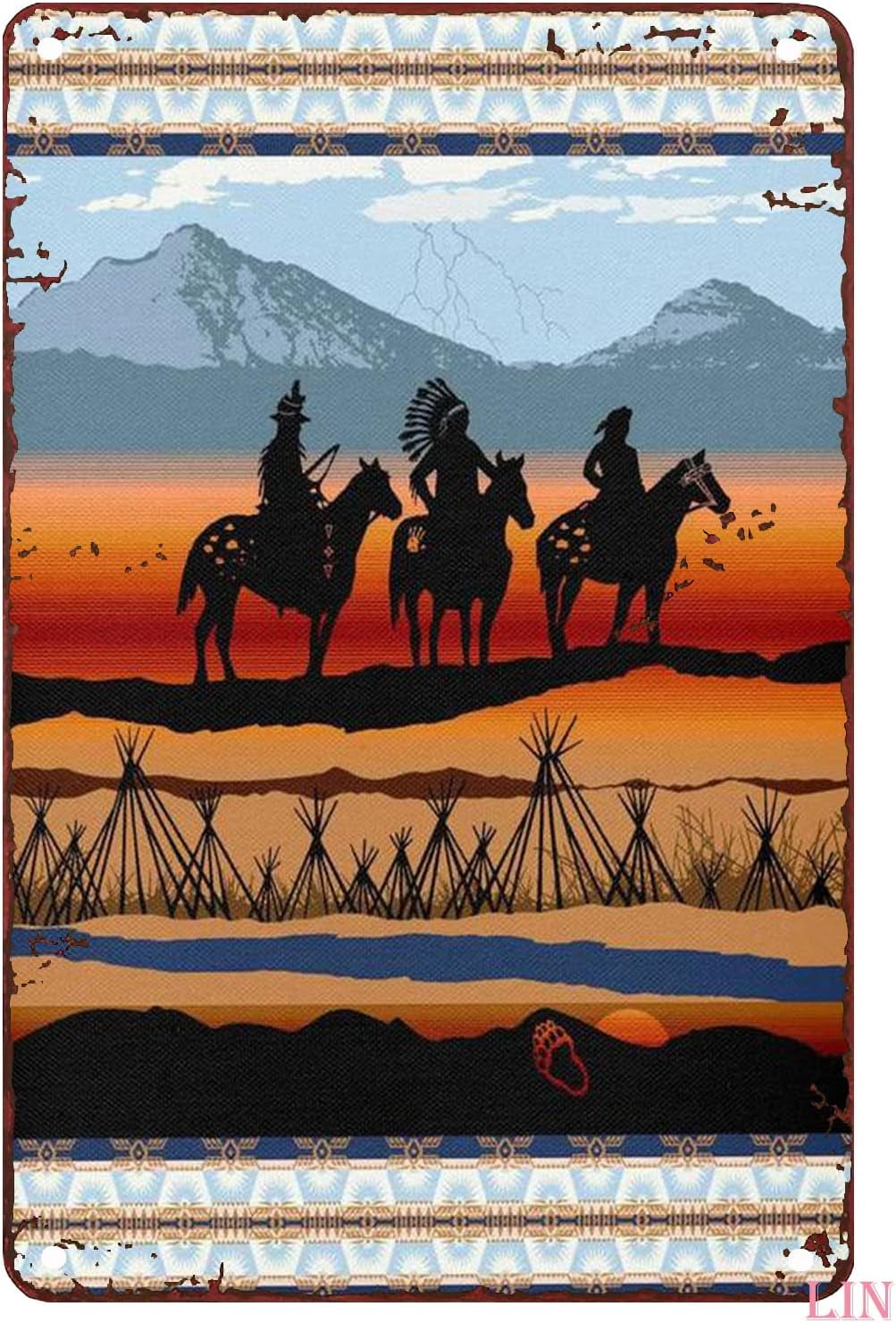 Tin Sign Retro Pendleton Canada Native American Tin Signs Vintage Funny ...