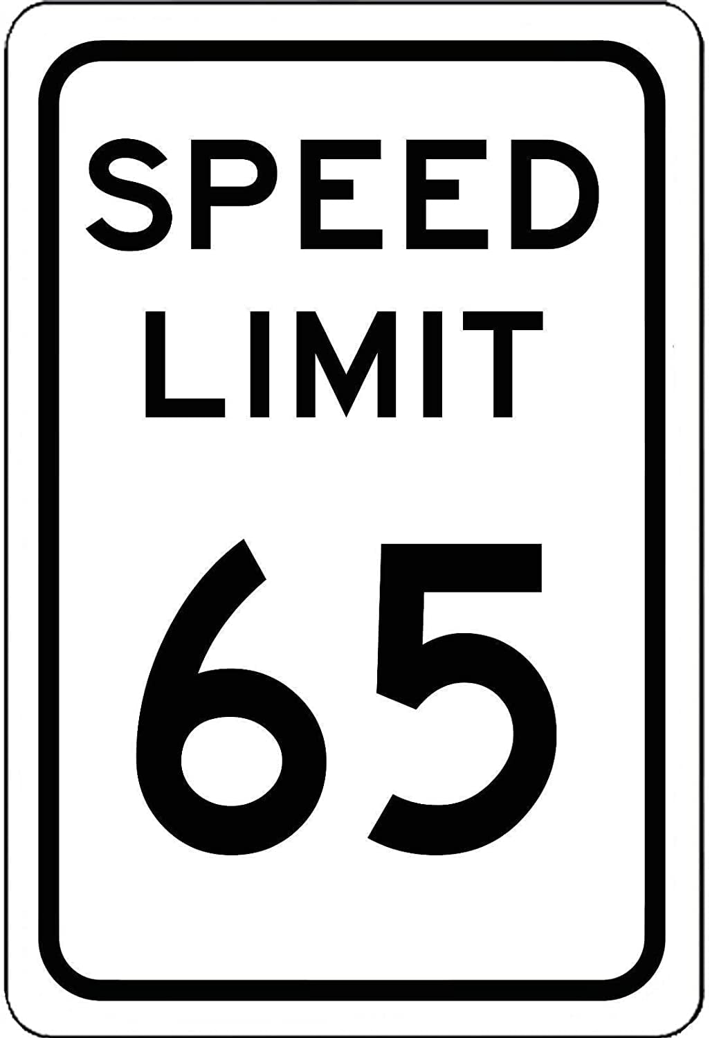 Tin Sign Speed Limit 65 Mph Sign Indoor and Outdoor Use Funny Warning ...