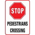 Tin Sign Stop Pedestrians 8"x12" Farm Garage Decor - Walmart.com