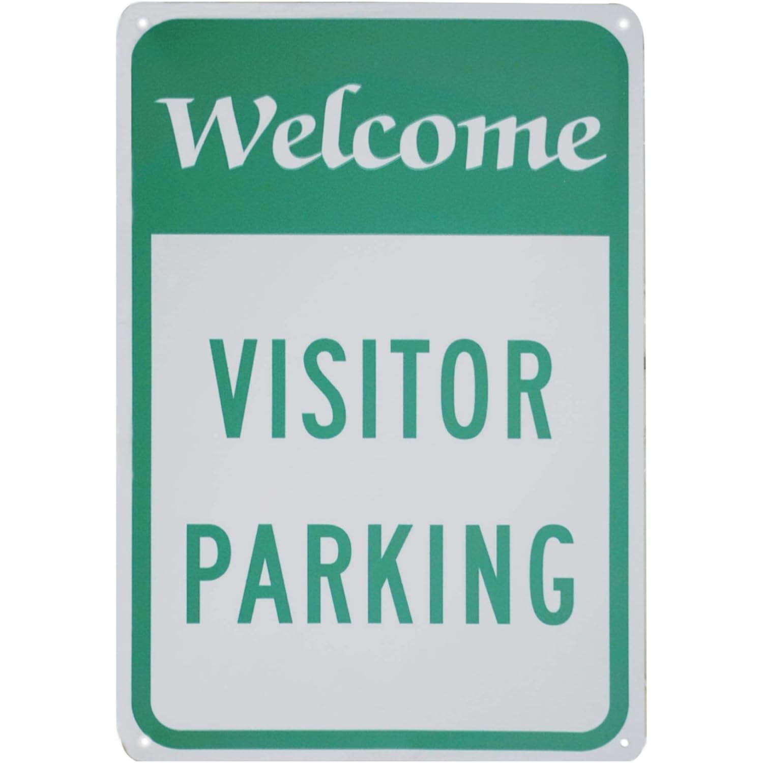 Tin Sign-Visitor Parking Welcome Sign, Outdoor Safety Decor, 8X12 ...