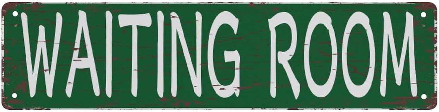 Tin Sign Waiting Room Vintage Signs Retro Tin Signs Art Plaque Aluminum ...