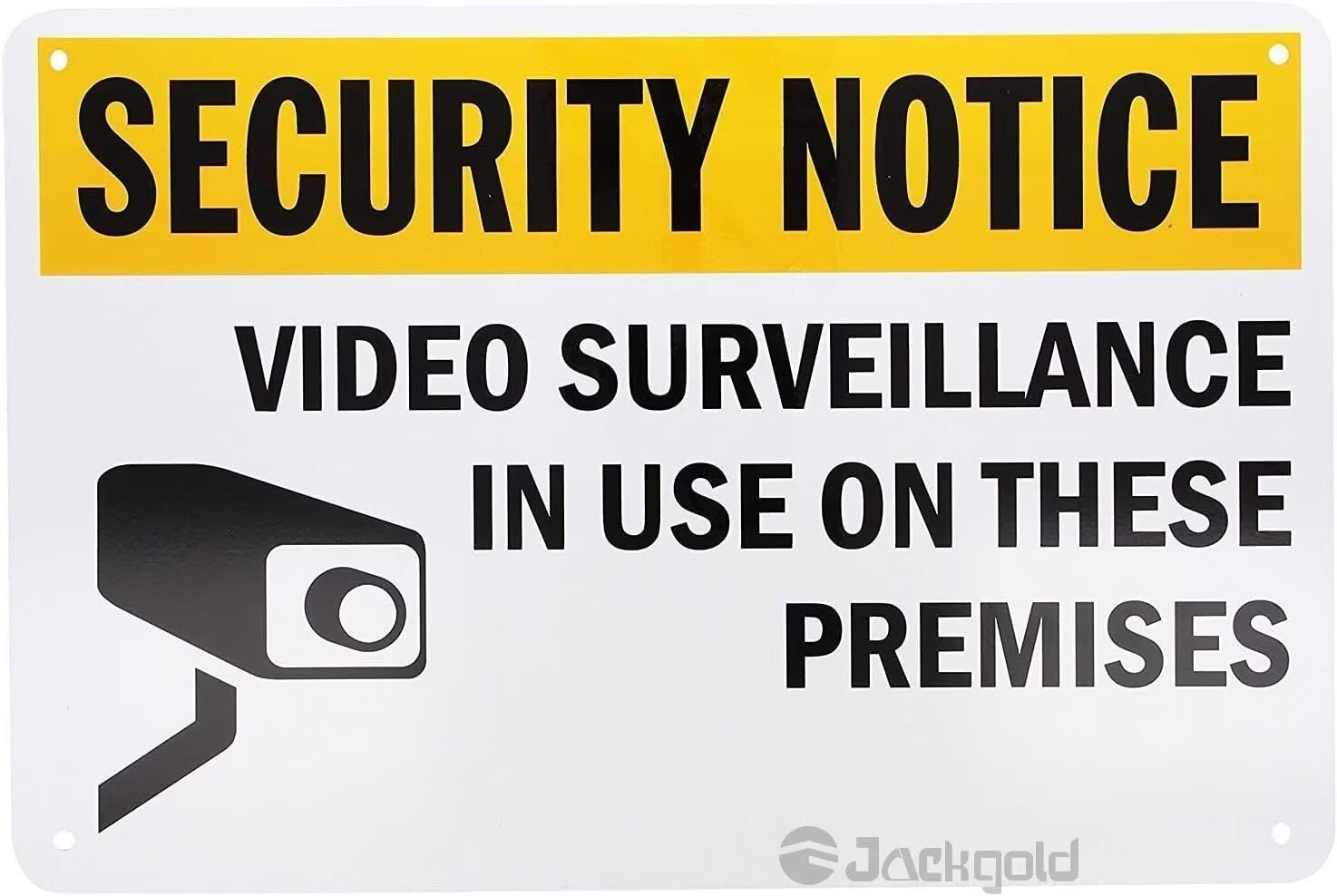 Tin Sign Wall Decor Aluminum Security Notice Video Surveillance in Use ...