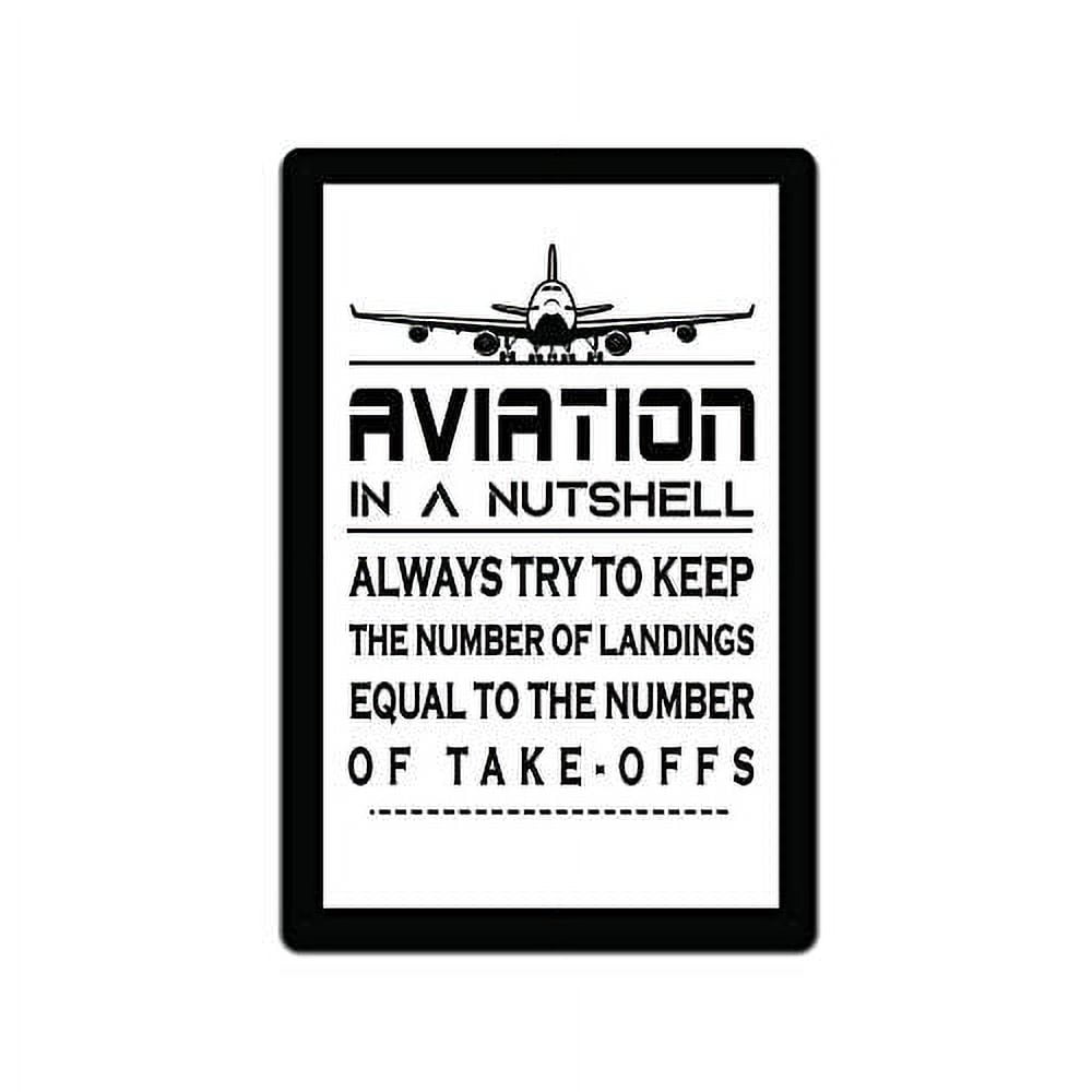 Tin Signs Airplane Pilot Décor - Metal Sign 12 x 8 in. Aviation In A ...