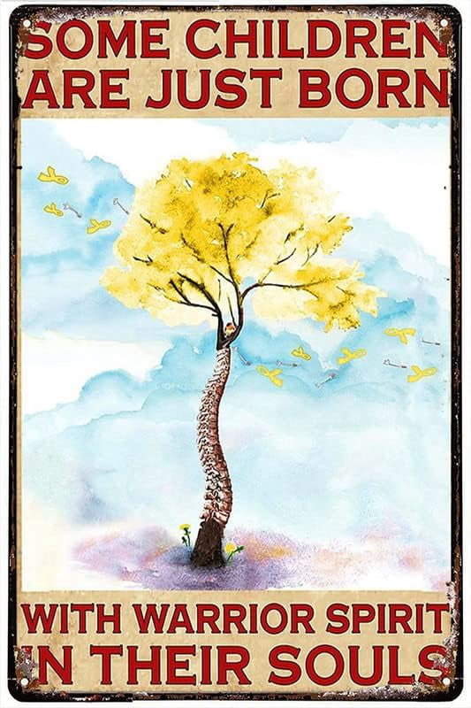 Tin Signs Bar Wall Decor Childhood Cancer Awareness Some Children Are ...