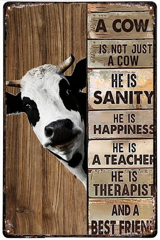 Tin Signs Bar Wall Decor Cows A Cow And A Best Friend Farmer Poster ...