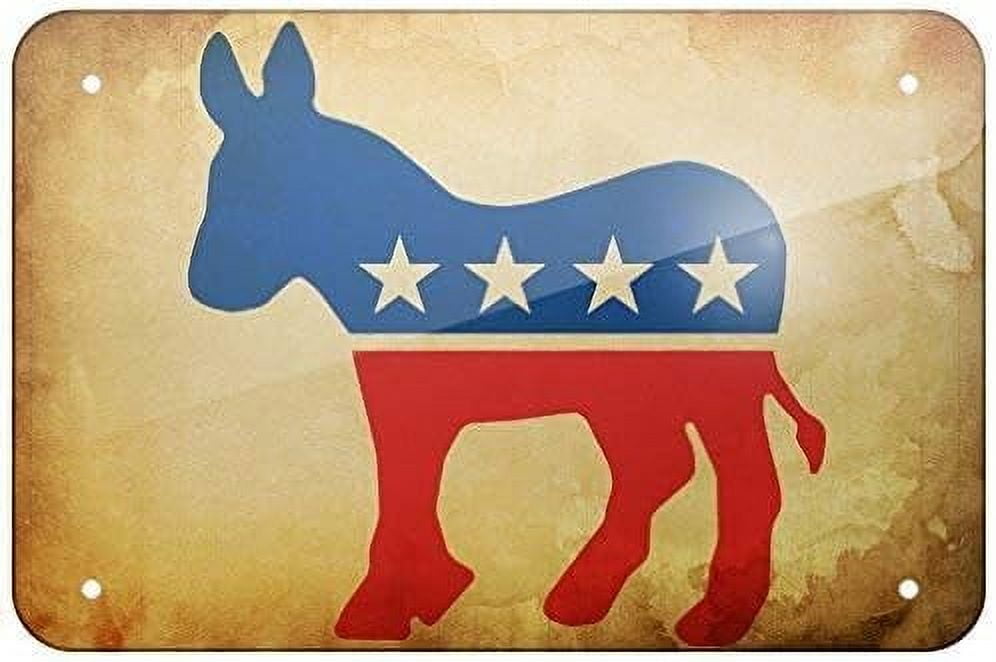 Tin Signs Democrats Donkey Art Decor 8x12 in. Vintage Industrial Signs ...