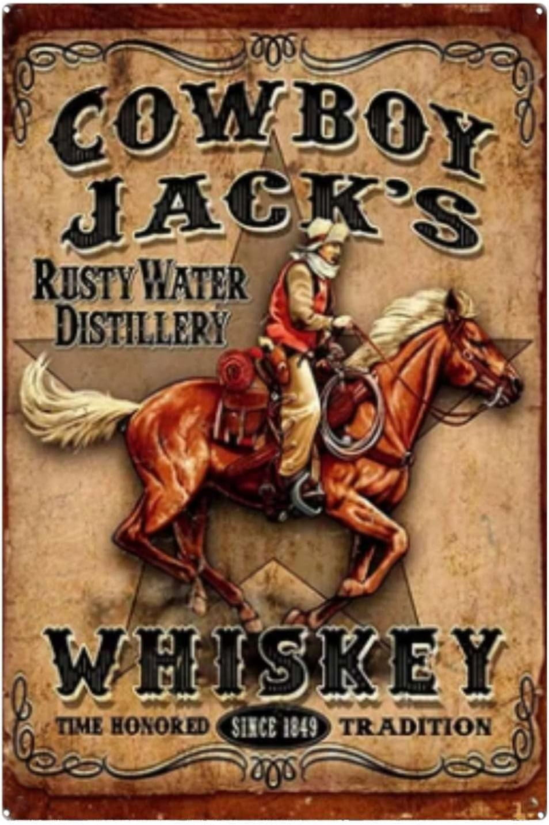 Tin Signs Funny Vintage Cowboy Whiskey Time Honored Since 1849 Sign ...