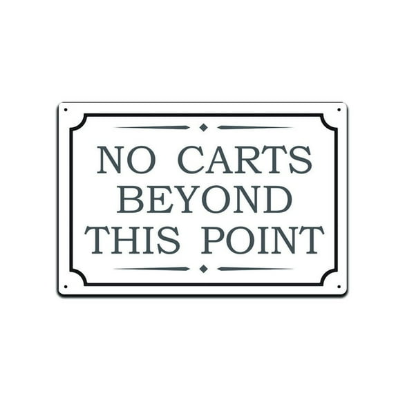 Tin Signs Golf Course Warning Metal Sign No Carts Beyond This Point ...