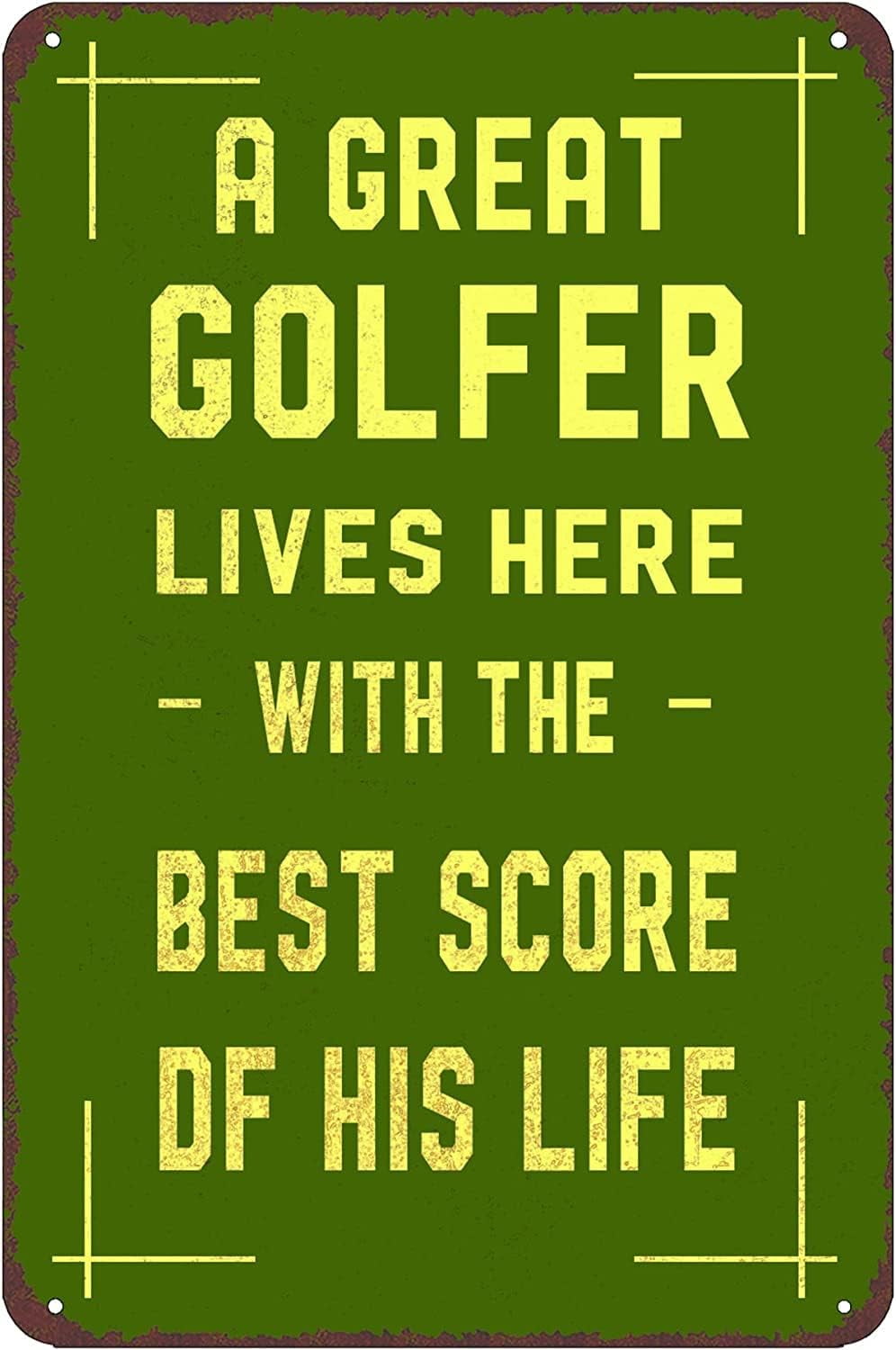 Tin Signs Golf Wall Decor - Metal Sign for Man Cave Bar Pub Garage ...