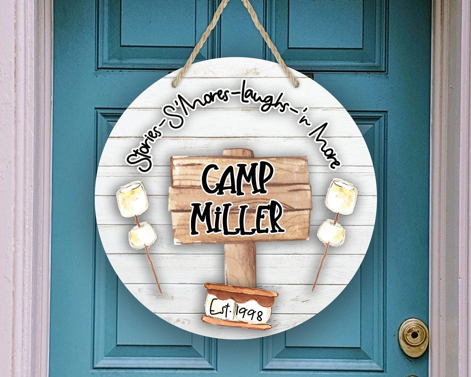 Tin Signs Happy Camper Smores Camp Sign, Deck Decor, Firepit ...