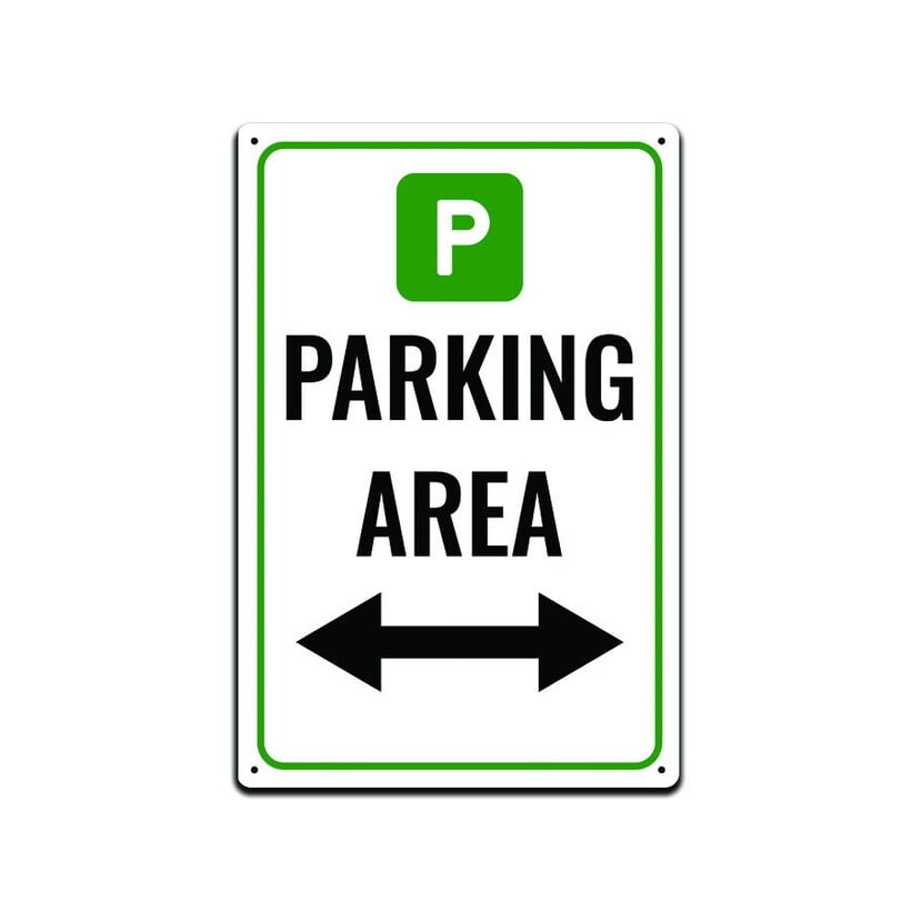 Tin Signs Parking Warning Notice Parking Area Only Metal Sign Parking ...