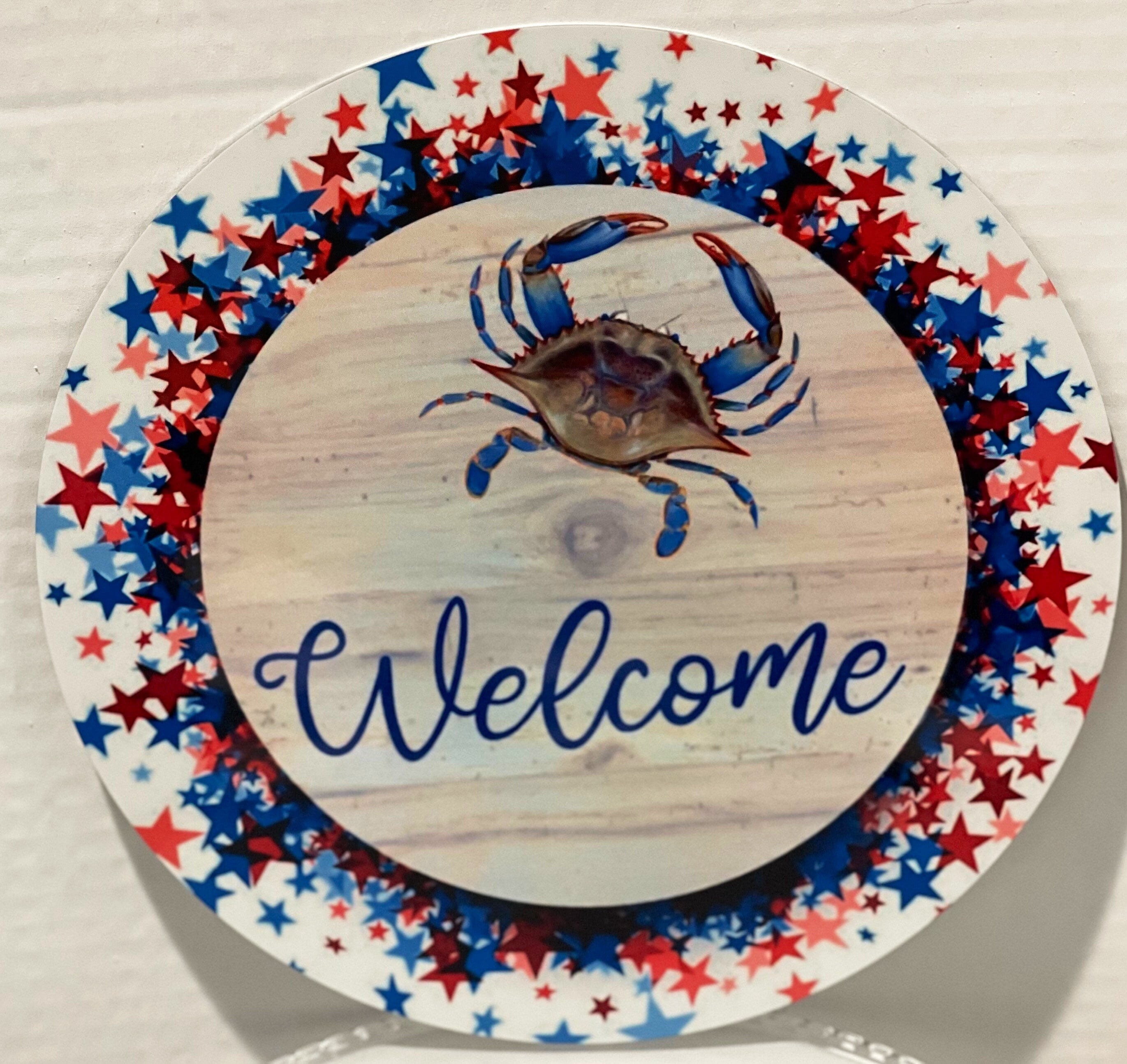 Tin Signs Patriotic sign, beach welcome sign, wreath , craft supplies ...