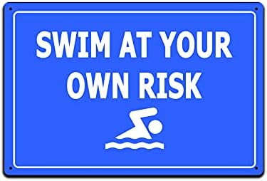 Tin Signs Swimming Pool Decor - Funny Swimming Pool Signs – Aluminum ...