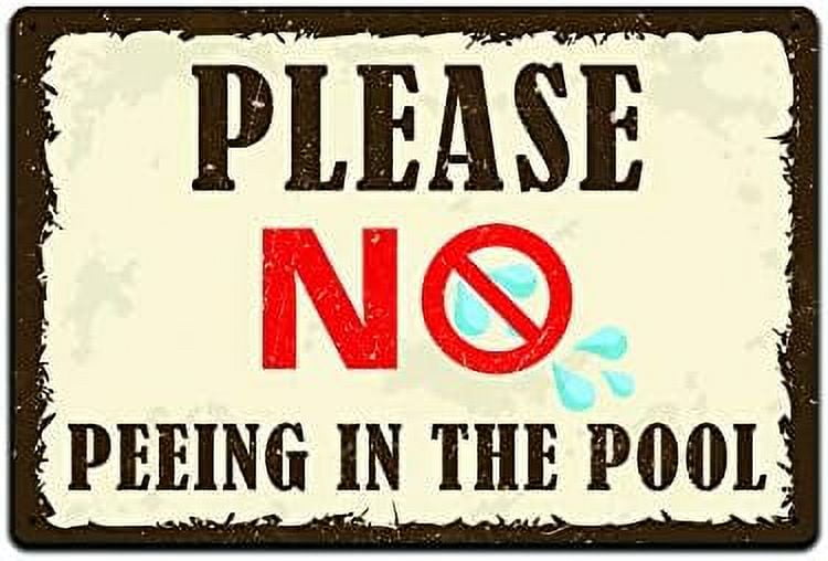 Tin Signs Swimming Pool Decor - Funny Swimming Pool Signs – Aluminum ...