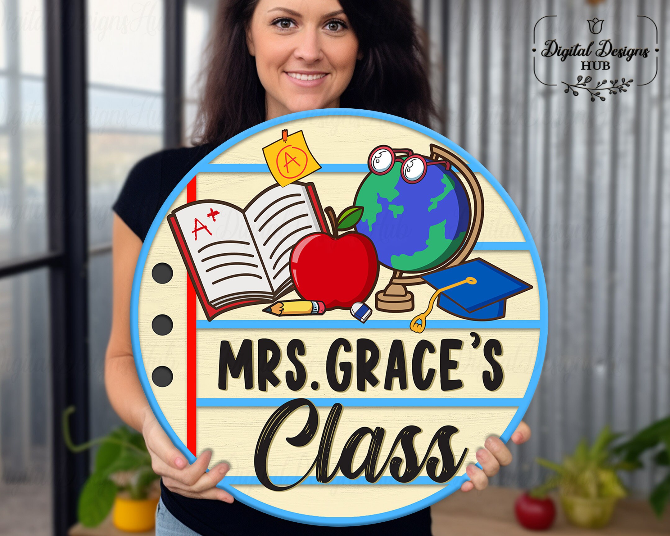 Tin Signs Teacher Door Sign | Teach Love Inspire Classroom Door Sign ...