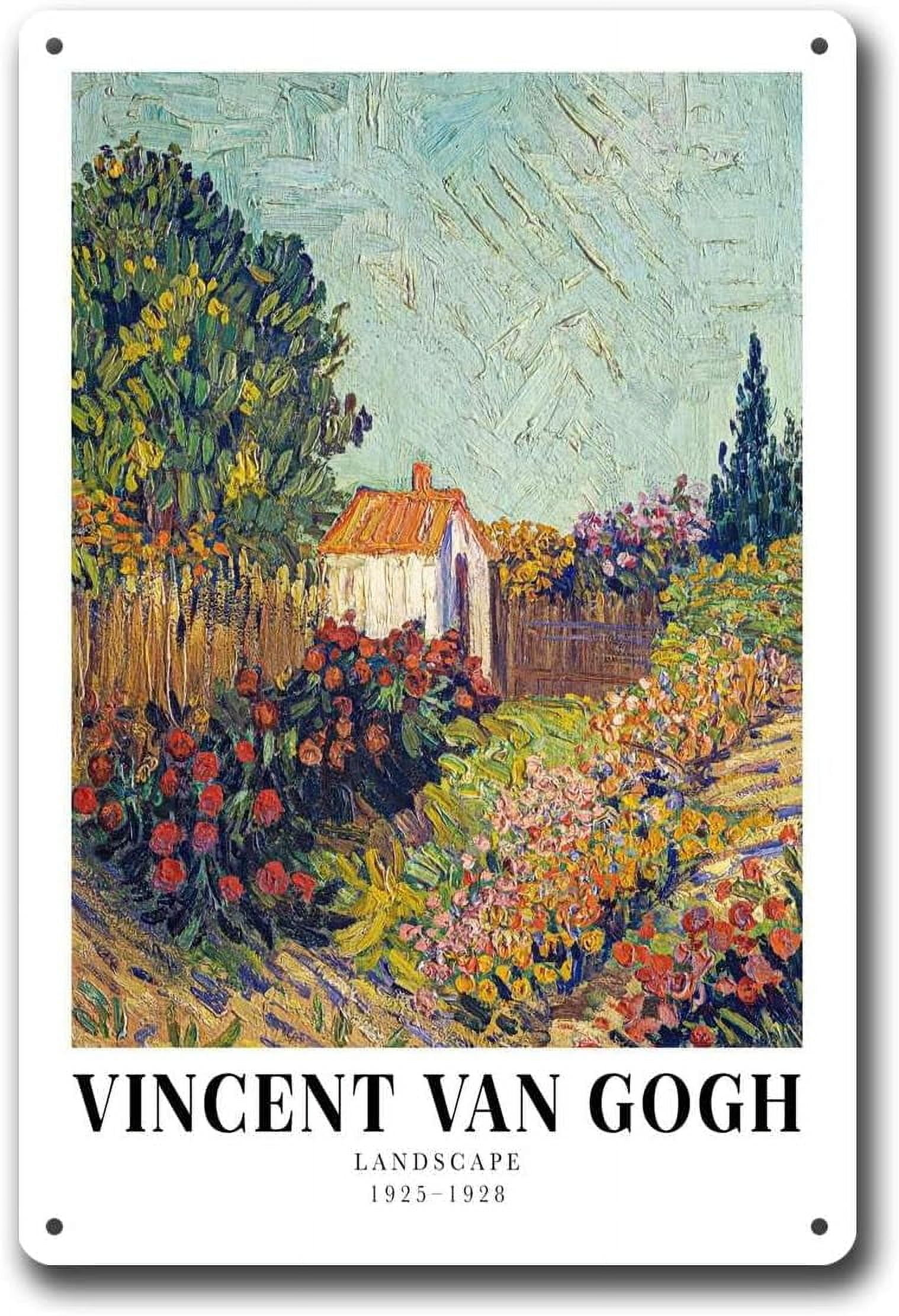 Tin Signs Van Gogh Landscape 1925\u20131928 Vintage Color Landscape Art ...