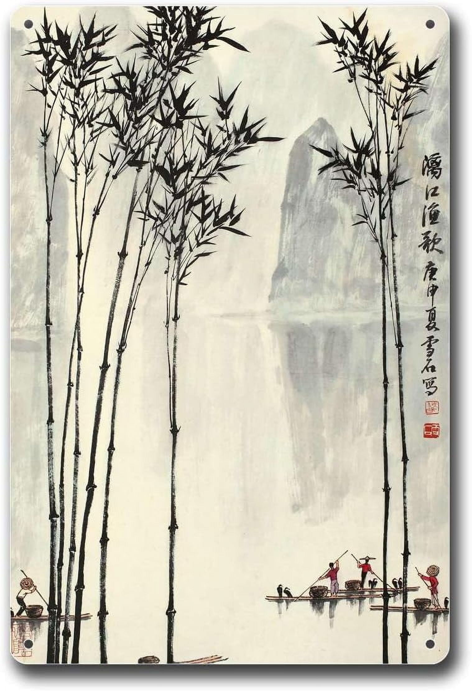 Tin Signs Zhushan Art Feng Shui Zen Craftsman Chinese Art Nursery Art ...