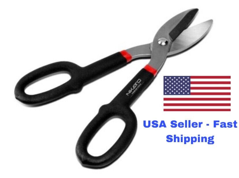Tin Snips, Forged Carbon Steel, PVC Covered Handle. USA STOCK (Choose ...
